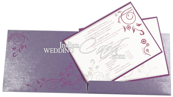 D-5085, Purple Color, Shimmery Finish Paper, Designer Multifaith ...