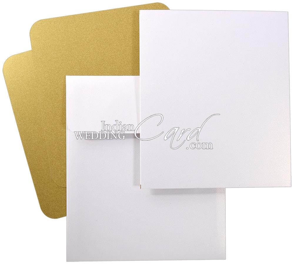 D-9653, White Color, Shimmery Finish Paper, Designer Multifaith ...