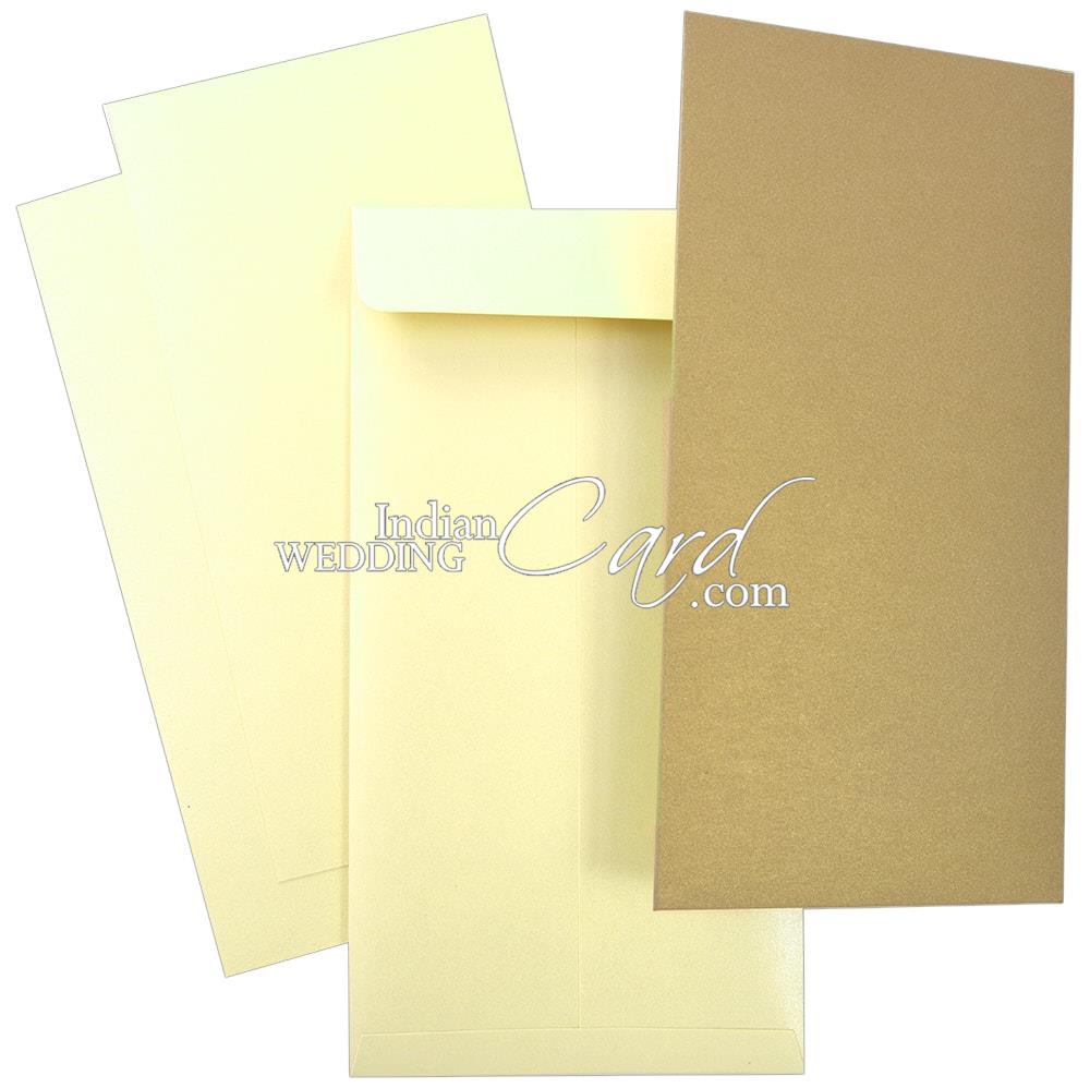 D-9682, Gold Color, Shimmery Finish Paper, Designer Multifaith Invitations.