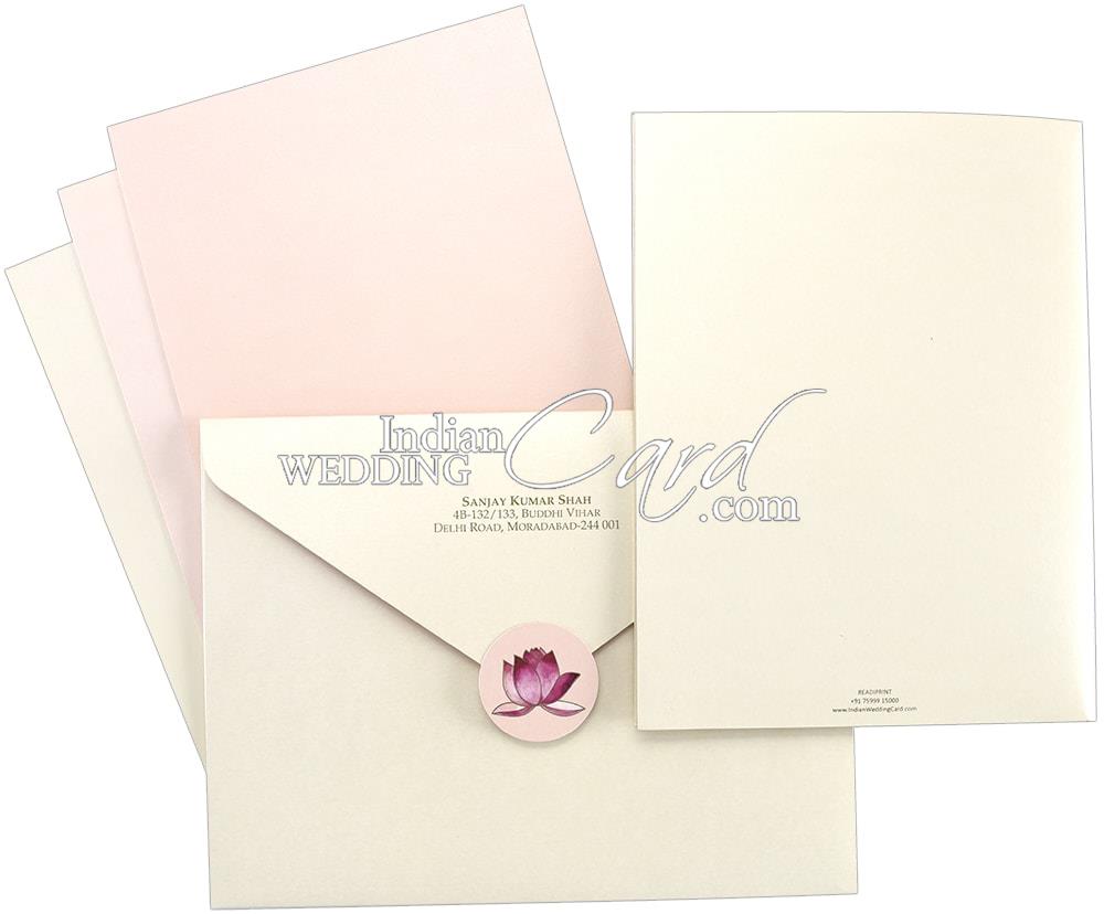 D-9839, Cream Color, Shimmery Finish Paper, Designer Multifaith ...