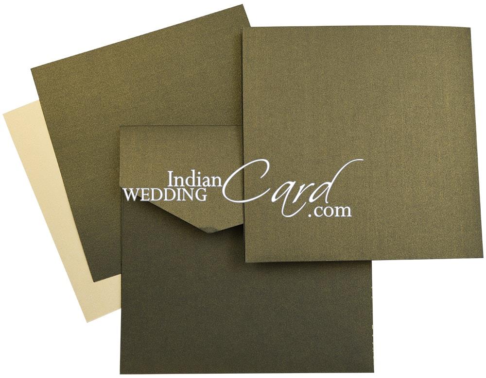 D-9974, Green Color, Shimmery Finish Paper, Laser Cut Cards, Designer ...