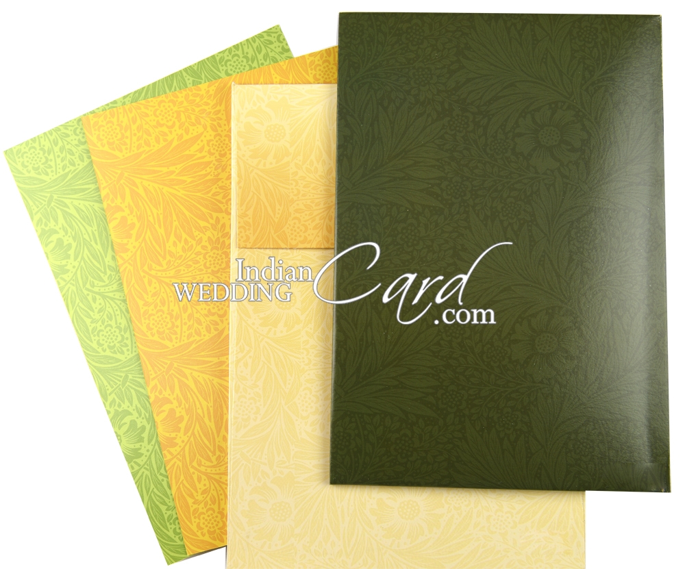 IWCC05, Green Color, Multicolor Offset Cards, Designer Multifaith ...