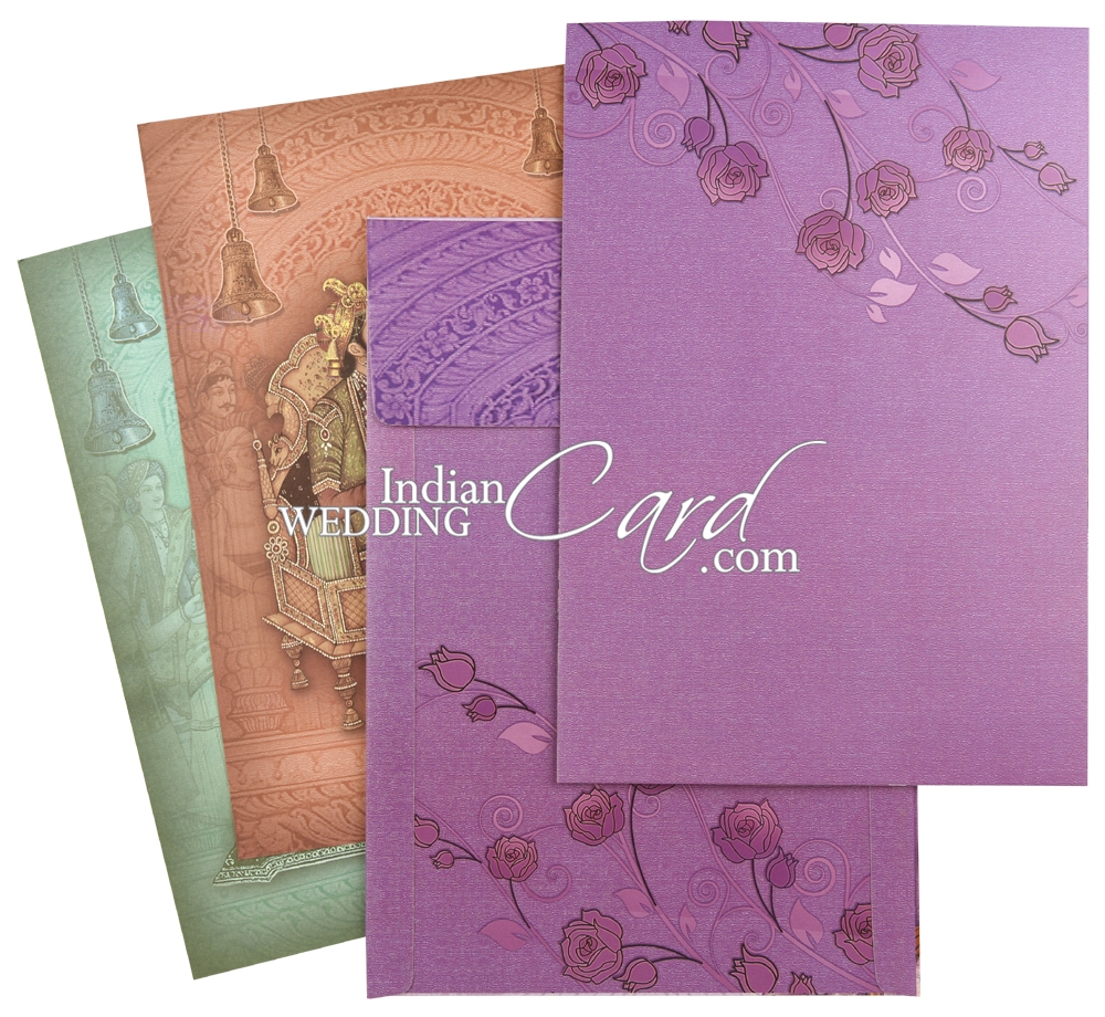 IWPY408, Purple Color, Shimmery Finish Paper, Multicolor Offset Cards.