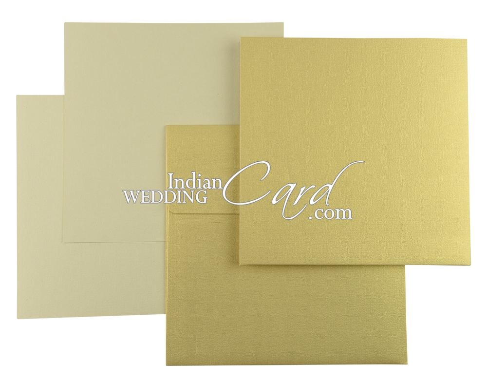 IWRE14, Gold Color, Shimmery Finish Paper, Designer Multifaith Invitations.