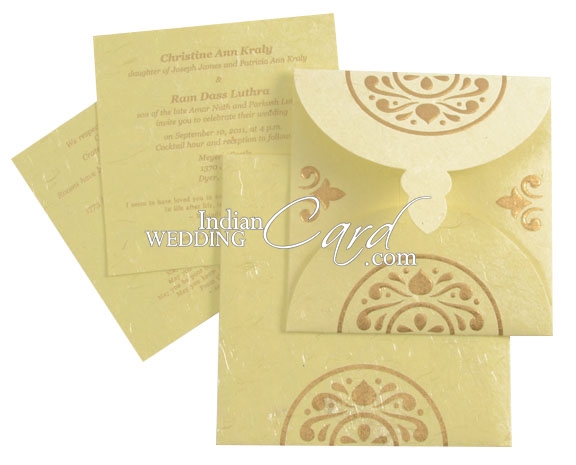 D-2356, Cream Color, Handmade Paper, Odd Shape Cards, Small Size Cards ...