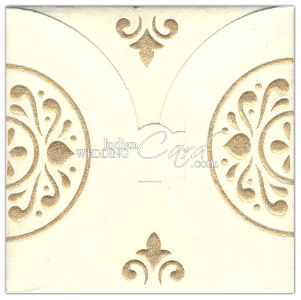 D-2356, Cream Color, Handmade Paper, Odd Shape Cards, Small Size Cards ...